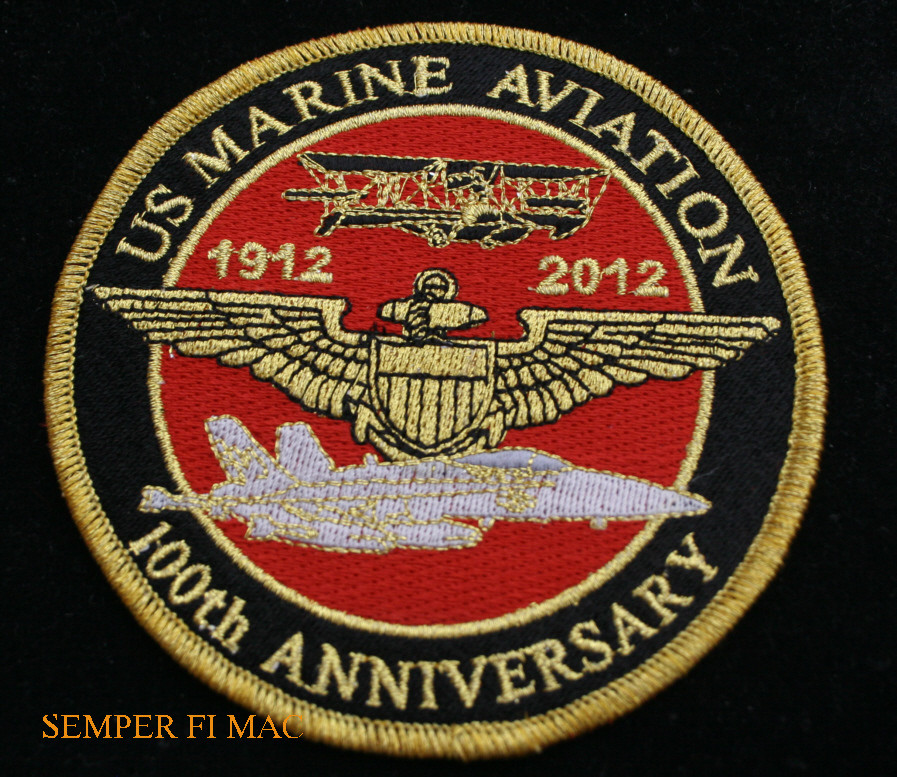 US MARINES AIR WING HAT PATCH 100TH ANNIVERSARY MR F18 CH53 CH46 AH1 ...