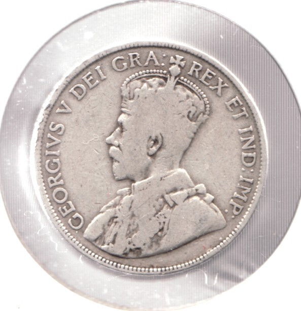 1919 Canadian 50¢ - KGV - .925 Silver Coin - Very Good Condition | eBay