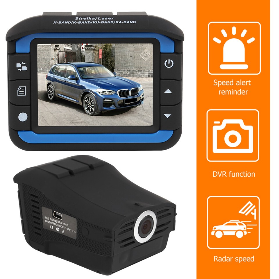 2-IN-1 Anti Radar Laser Police Detector Speed Car Recorder Dash Camera ...