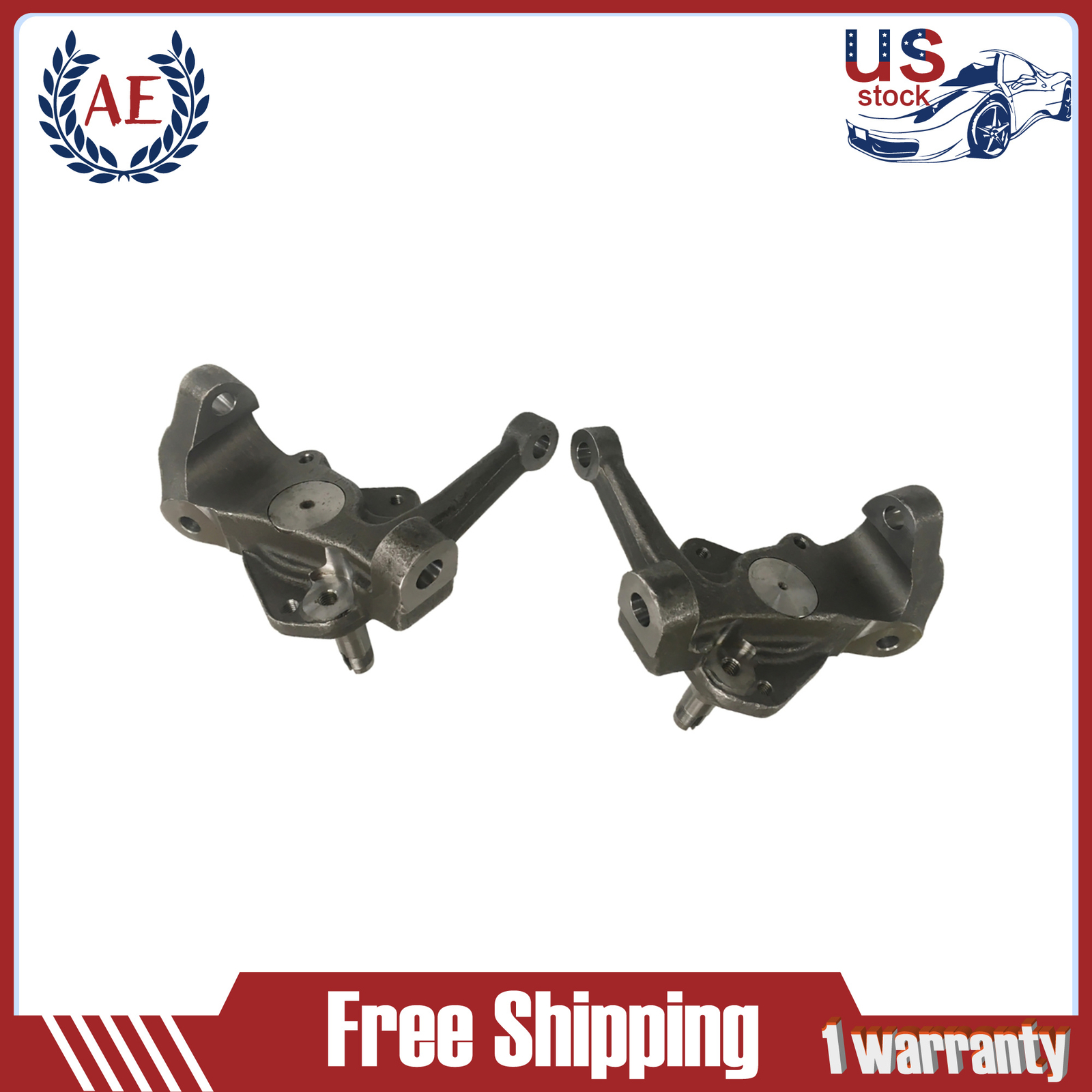 2x Forged Steel 1-Piece 2" Drop Spindles For 74-78 Ford Mustang II ...