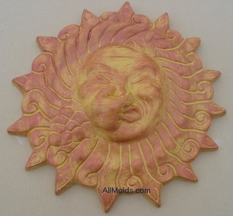 Sneezing Sun concrete plaster casting wall plaque mold | eBay