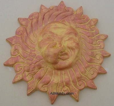 Sneezing Sun concrete plaster casting wall plaque mold | eBay