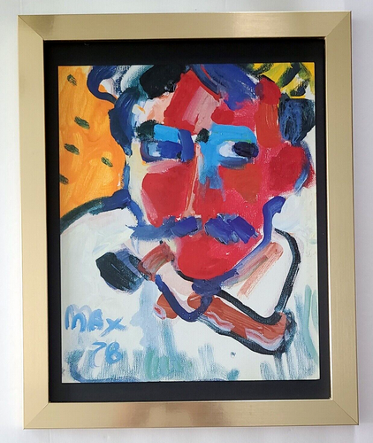 PETER MAX + SELF PORTRAIT POP ART + 1970'S SIGNED PRINT + NEW GOLDEN ...