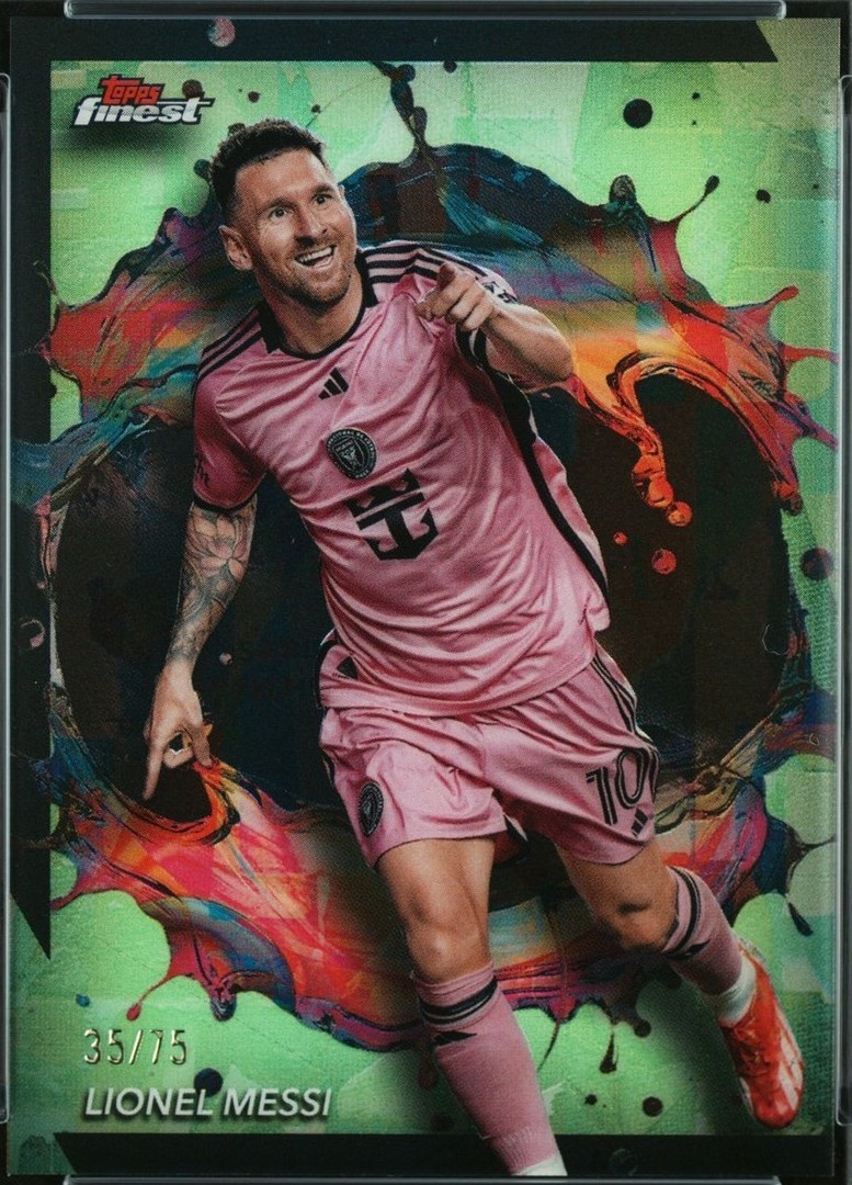 2024 Topps Finest Mls - Rare Lionel Messi #300 Neon Green Refractor /75 ...