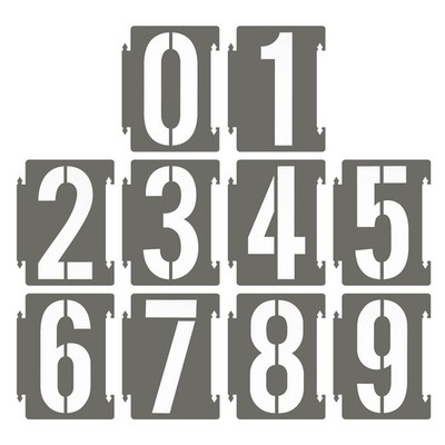4 Inch Large Plastic Number Stencils, 20 Pcs, Wood, Business | eBay