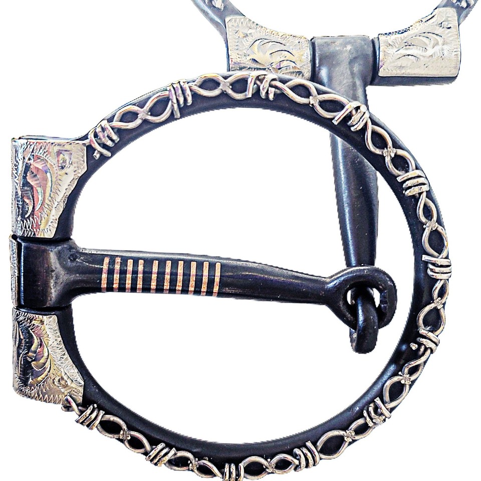 AQHA Legal German Silver Barb Wire Show Western Don Dodge D Dee Ring ...