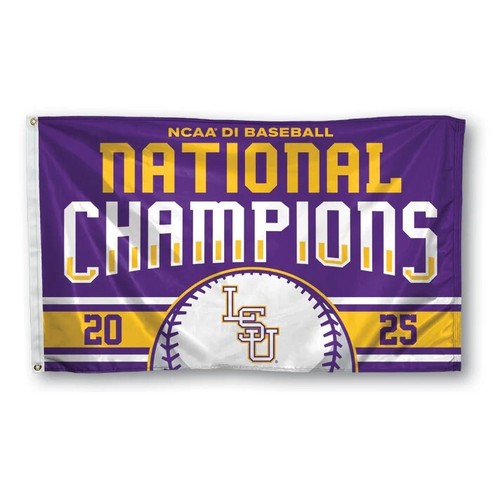 2025 LSU Tigers 3x5 ft College NCAA World Series Champion Flag / Banner ...