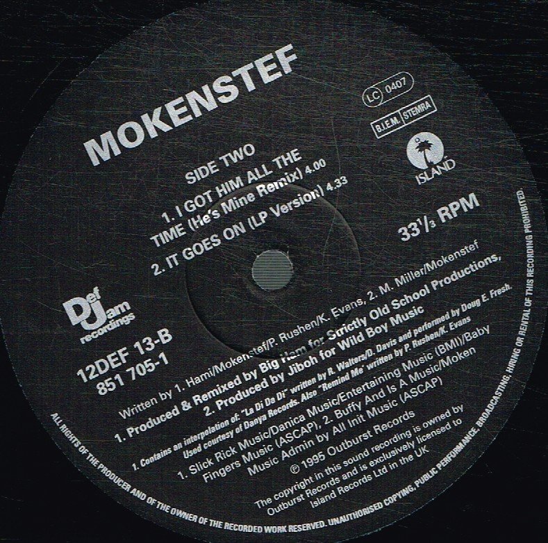 Mokenstef He's Mine 12" vinyl UK Def Jam Recordings 1995 EP in picture ...