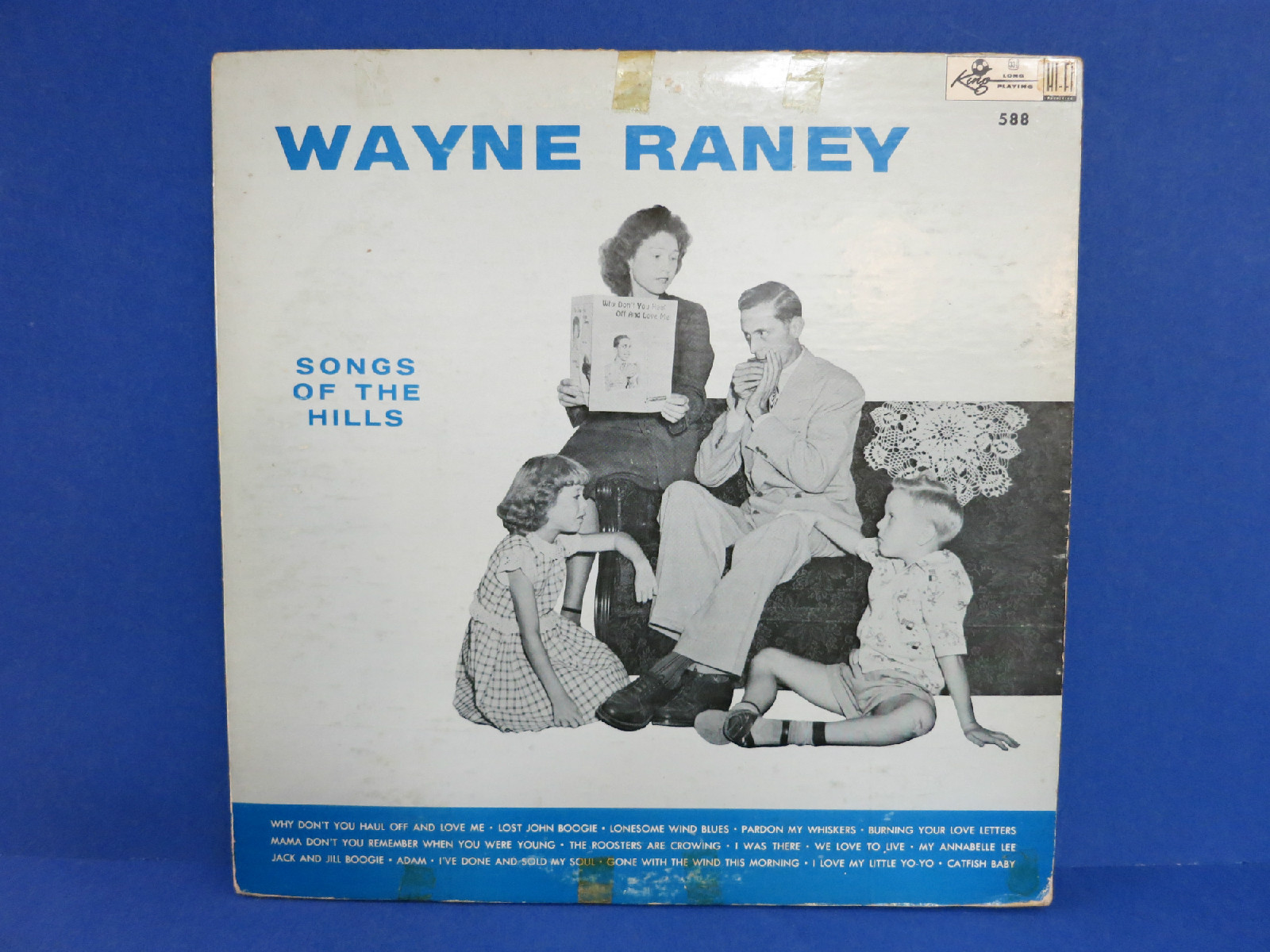 1958 1st Issue MONO LP ~WAYNE RANEY Songs From The Hills~ VG King 588 ...