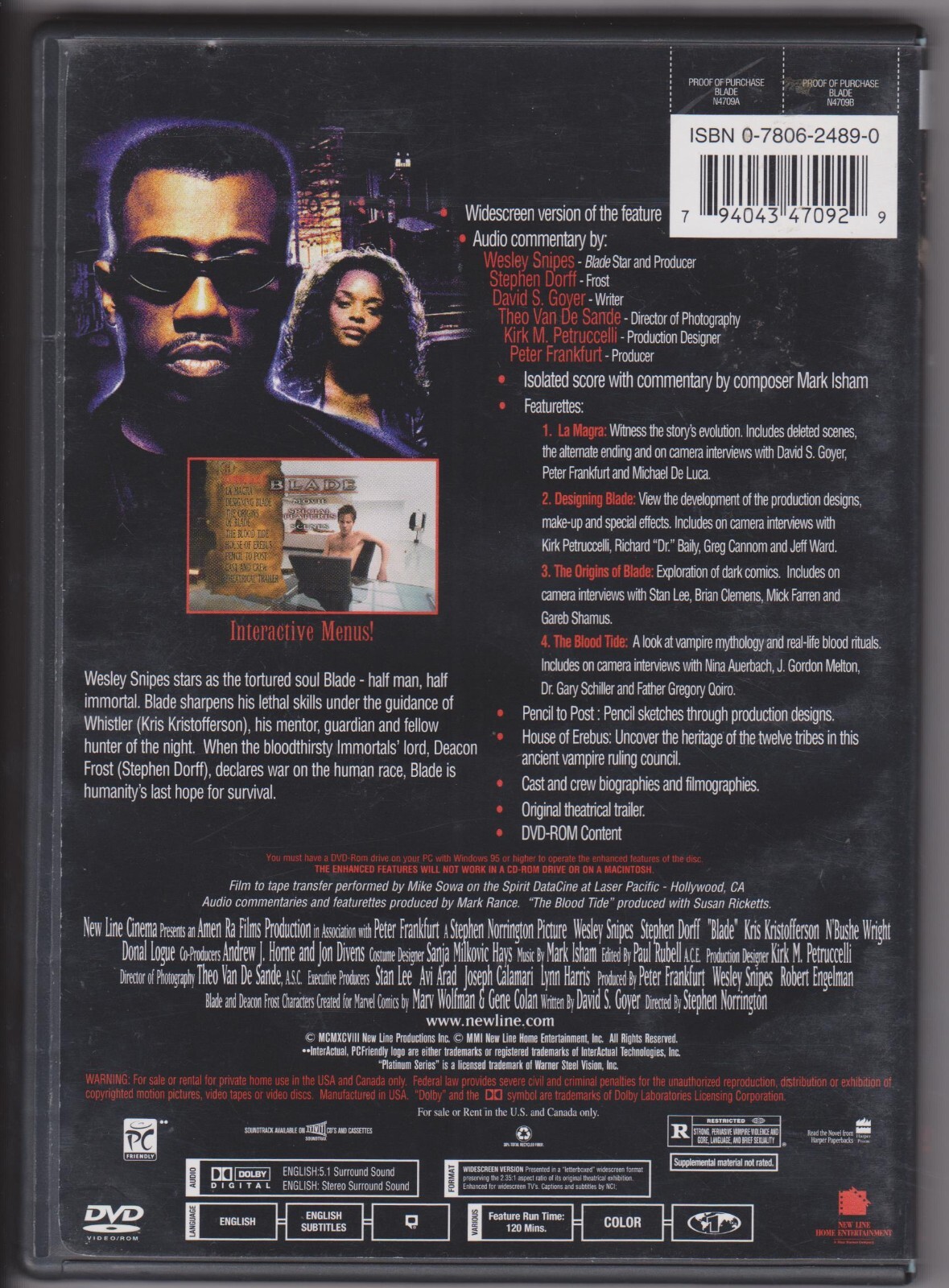 Blade Trilogy. Blade, Blade II and Blade Trinity (DVD) Wesley Snipes ...