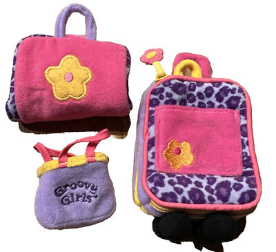 Groovy Girls Doll 3 Piece TRENDY TRAVELS Suitcase Garment Bag L@@K ...