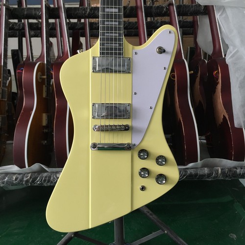 Cream Yellow 6 String Firebird Electric Guitar HPL Fretboard HH ...