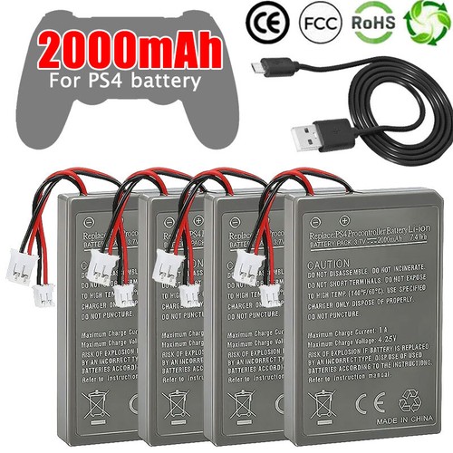 2.0Ah Replacement Battery PACK For Sony PS4/PRO Playstation 4 ...