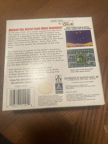 MISSILE COMMAND Nintendo Gameboy Color W/Rumble Feature Complete CIB | eBay