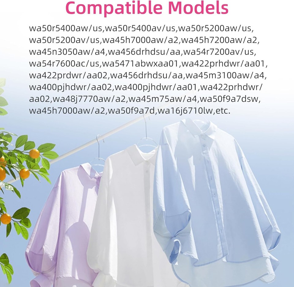 Washer Suspension Rods (4 PACK) for Samsung DC97-05280W WA50R5200AW/US ...