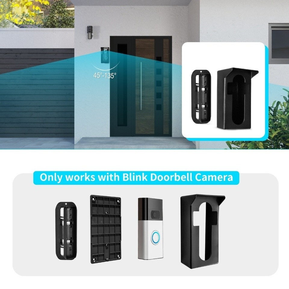 Adjustable Wall Mount for Video Doorbell for Inward Opening Doors ...