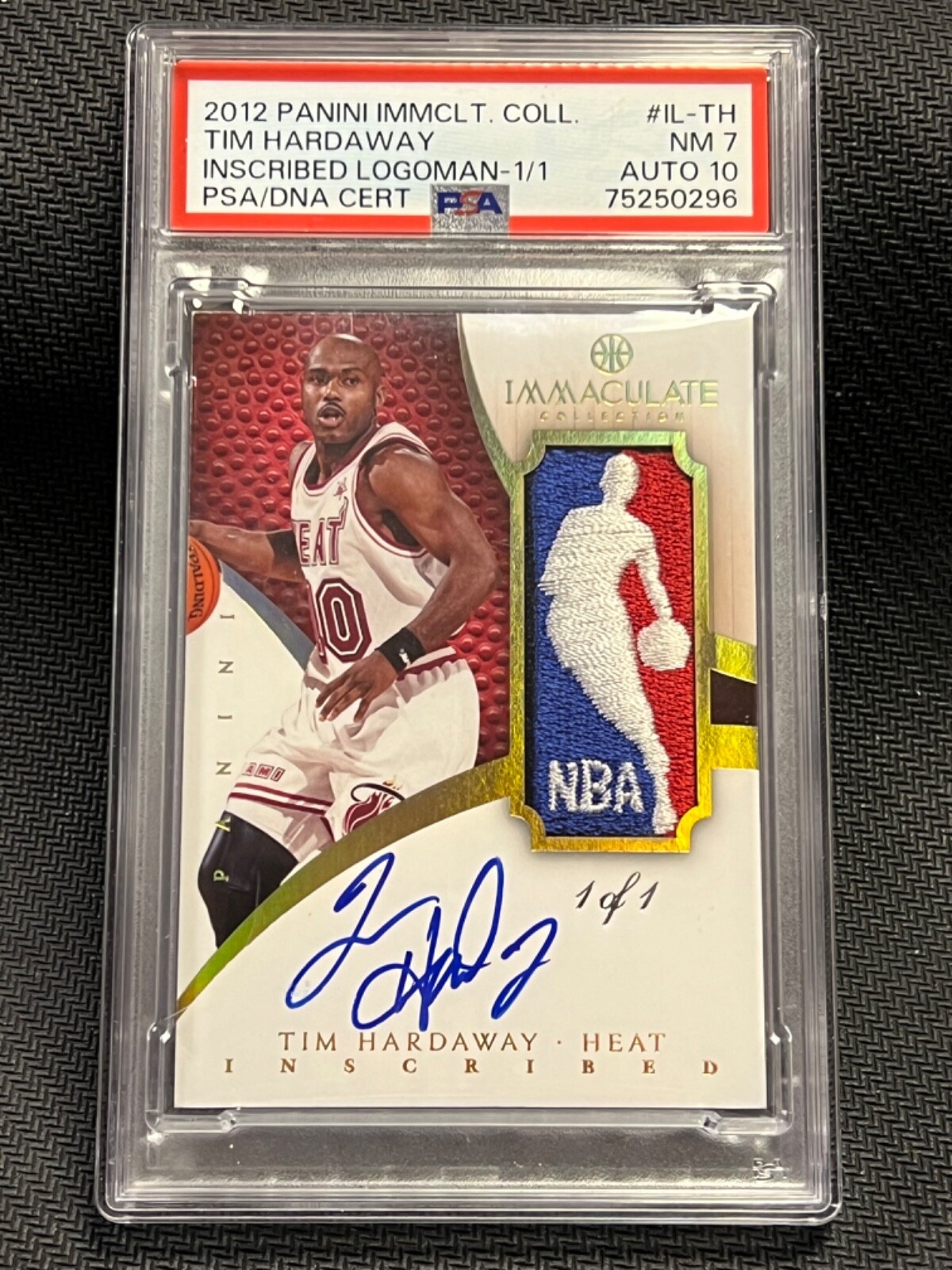 1/1 Tim Hardaway 2012 Immaculate Inscribed Logoman Auto Heat PSA 7 10 ...