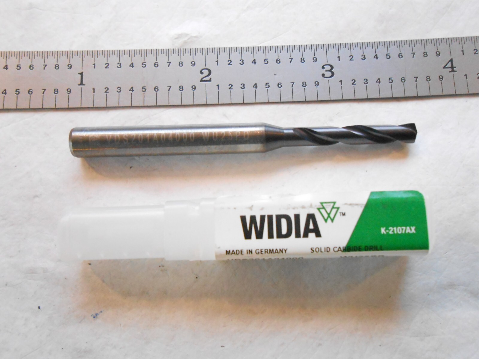 NEW WIDIA SOLID CARBIDE HP DRILL 4MM CUT DIA. X 24MM FL X 66MM OAL ...