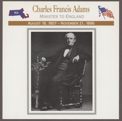 Charles Francis Adams Atlas Civil War Card Foreign Influences | eBay