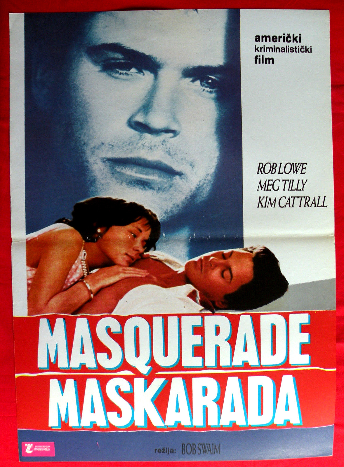 MASQUERADE 1988 ROB LOWE KIM CATTRALL MEG TILLY UNIQUE EXYU MOVIE ...
