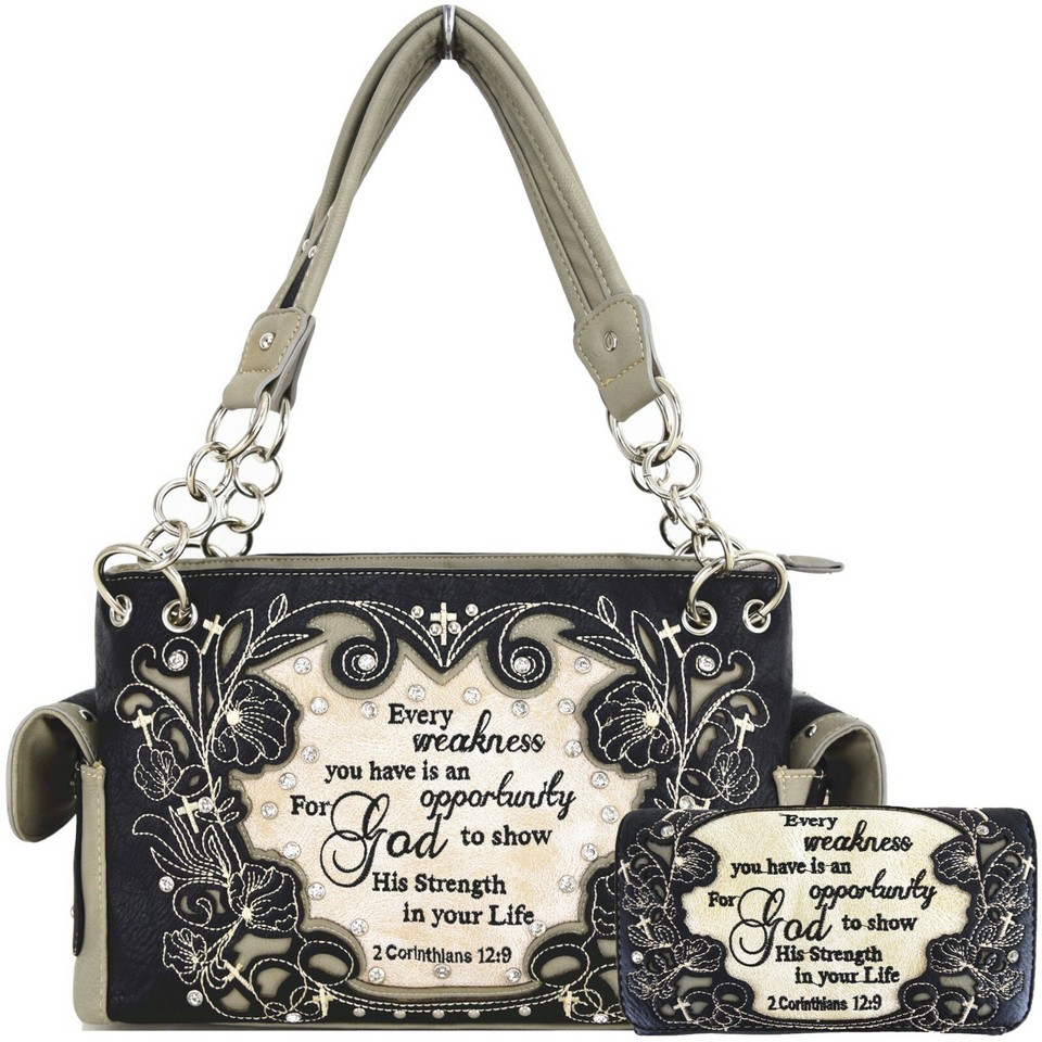 Scripture Bible Verse Western Purse Country Handbag Women Shoulder Bag ...