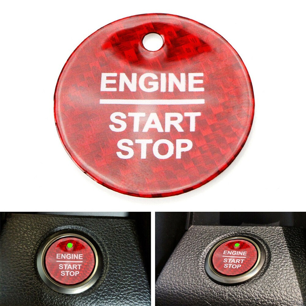 Practical To Use Start Button Sticker Red Replacement Keyless Engine ...