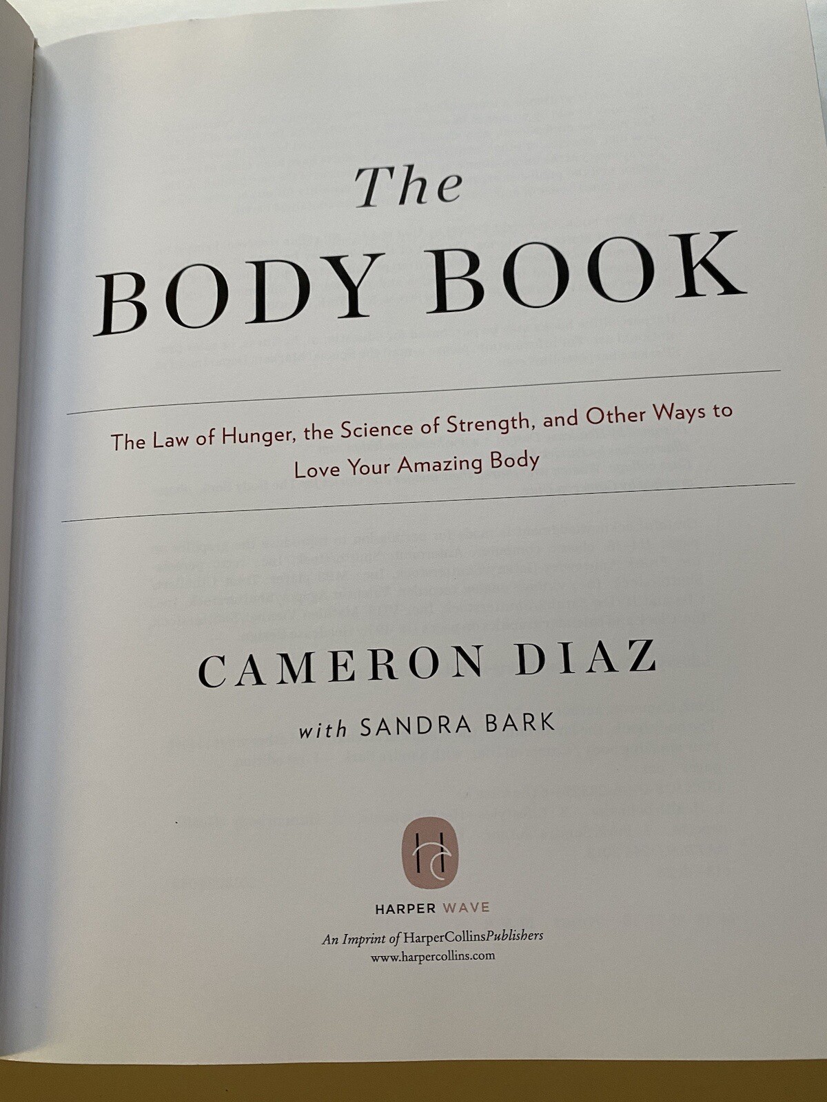 CAMERON DIAZ The Body Book HARDCOVER 9780062252746| eBay