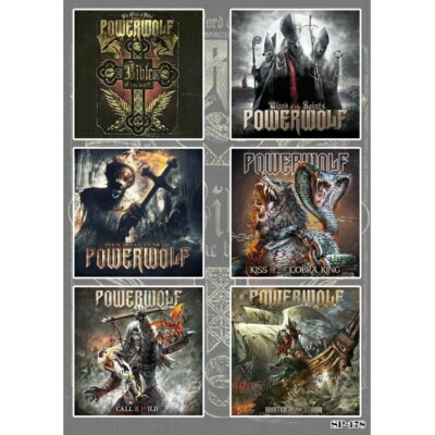 Powerwolf Album Covers Sticker Pack | German Power Heavy Metal Music ...