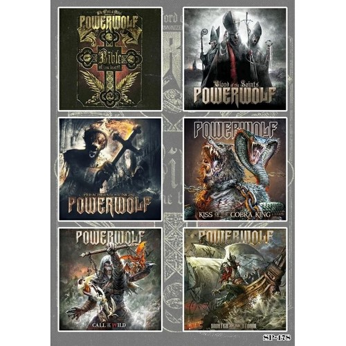 Powerwolf Album Covers Sticker Pack | German Power Heavy Metal Music ...