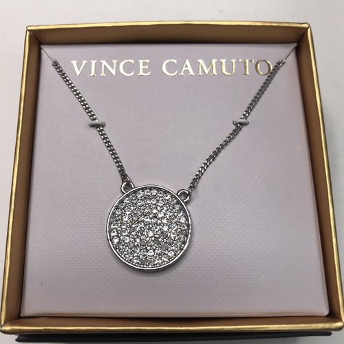 Vince Camuto Silver Tone Rhinestone Necklace NIB | eBay