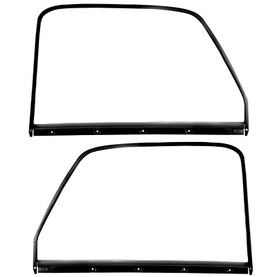 1947 58 59 50 Chevy Pickup Truck Door Window Glass & Black Trim RH+LH ...