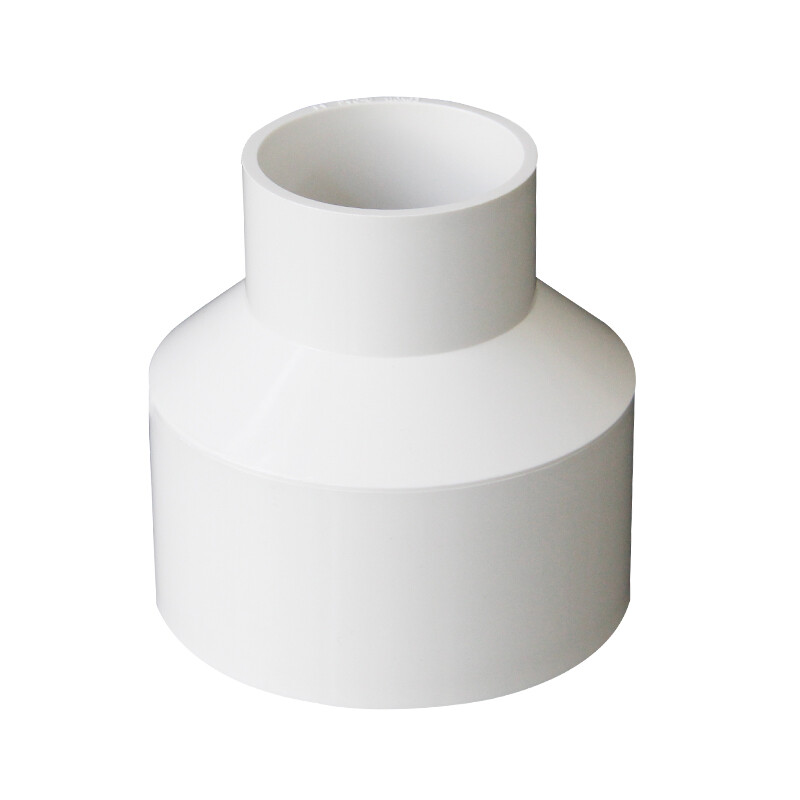 White PVC Reducing Pipe Fitting Concentric Reducer Connector Socket ...