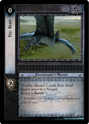 LOTR: Fell Beast (P) - Foil [Moderately Played] Lord of the Rings TCG ...