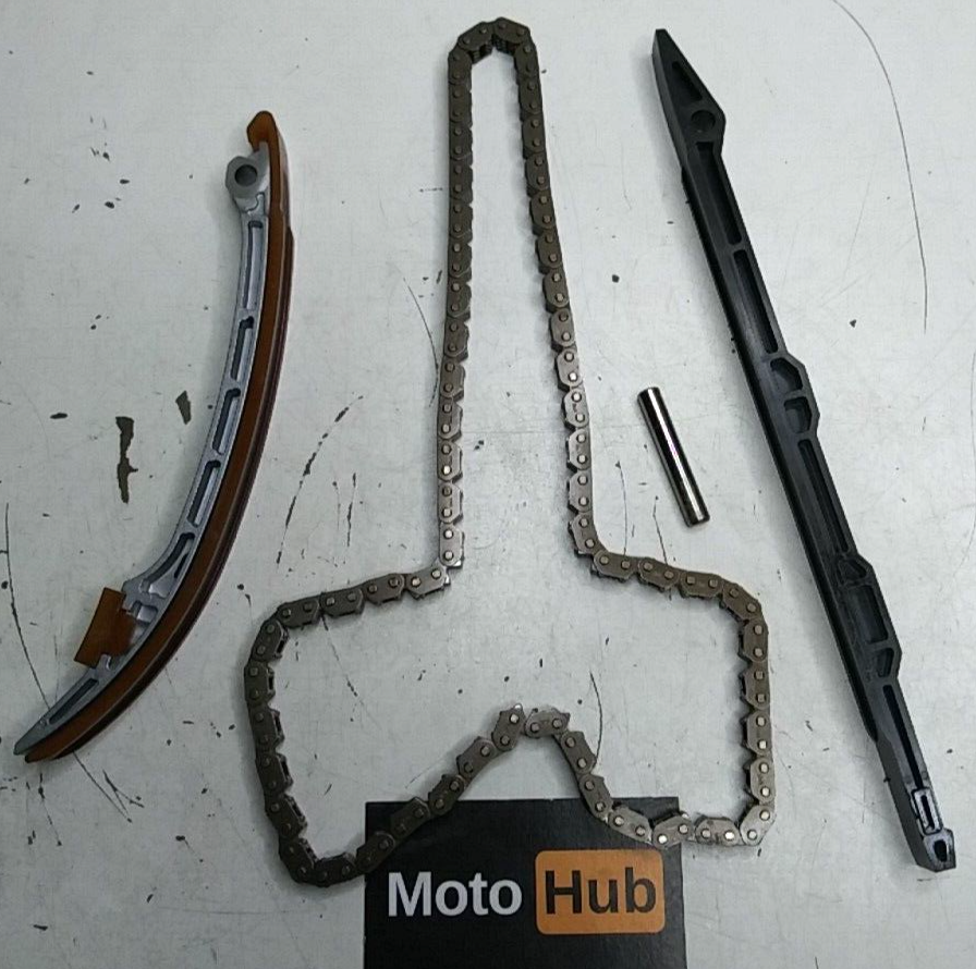 06-20 YAMAHA YZF R6 OEM CAM SHAFT TIMING CHAIN w TENSION SLIDER RAIL ...