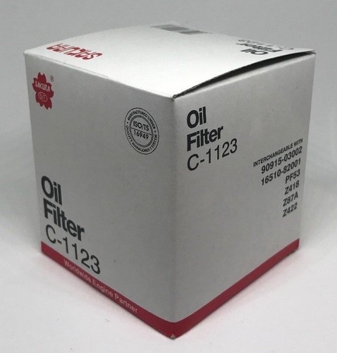 Sakura Engine Oil Filter C-1123 Cross References Ryco Z418 Z87A Z422 ...