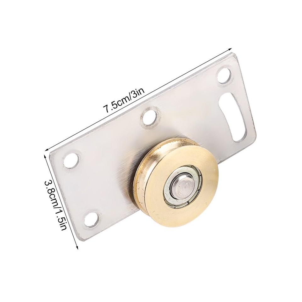 2x Wardrobe Wood Door Sliding Door Wheel Stainless Steel Bearing Wheel ...
