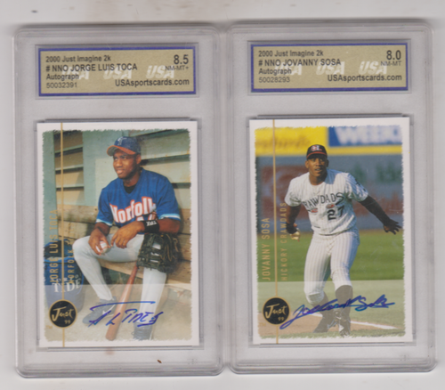 Lot of 2 - 2000 Just Autographed - Jorge Toca & Jovanny Sosa - GRADED ...