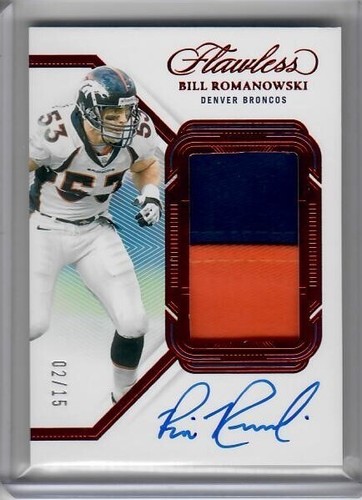 2023 Flawless Patch Autograph Ruby BILL ROMANOWSKI Auto 2/15 SP Denver ...
