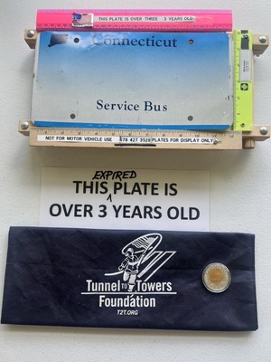 Connecticut License Plate Blank” Service Bus” TunneltoTowers Charity ...