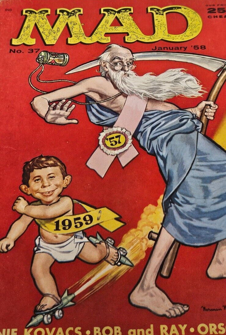 Vintage 1958 MAD Magazine, January, Happy New Year Issue Vol. 1, No. 37 ...