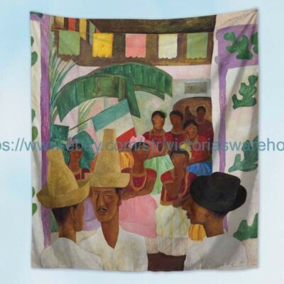 Diego Rivera (1886-1957), The Rivals, painted in 1931 wall tapestry | eBay