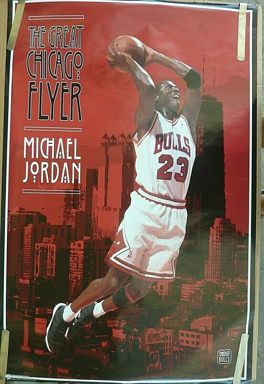 RARE MICHAEL JORDAN BULLS CHICAGO FLYER 1996 VINTAGE ORIG NBA COSTACOS ...
