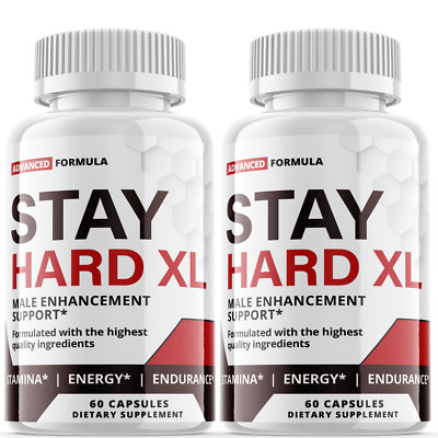 2 PACKS Stay Hard XL Pills Male Men Enhancement Performance Stamina ...