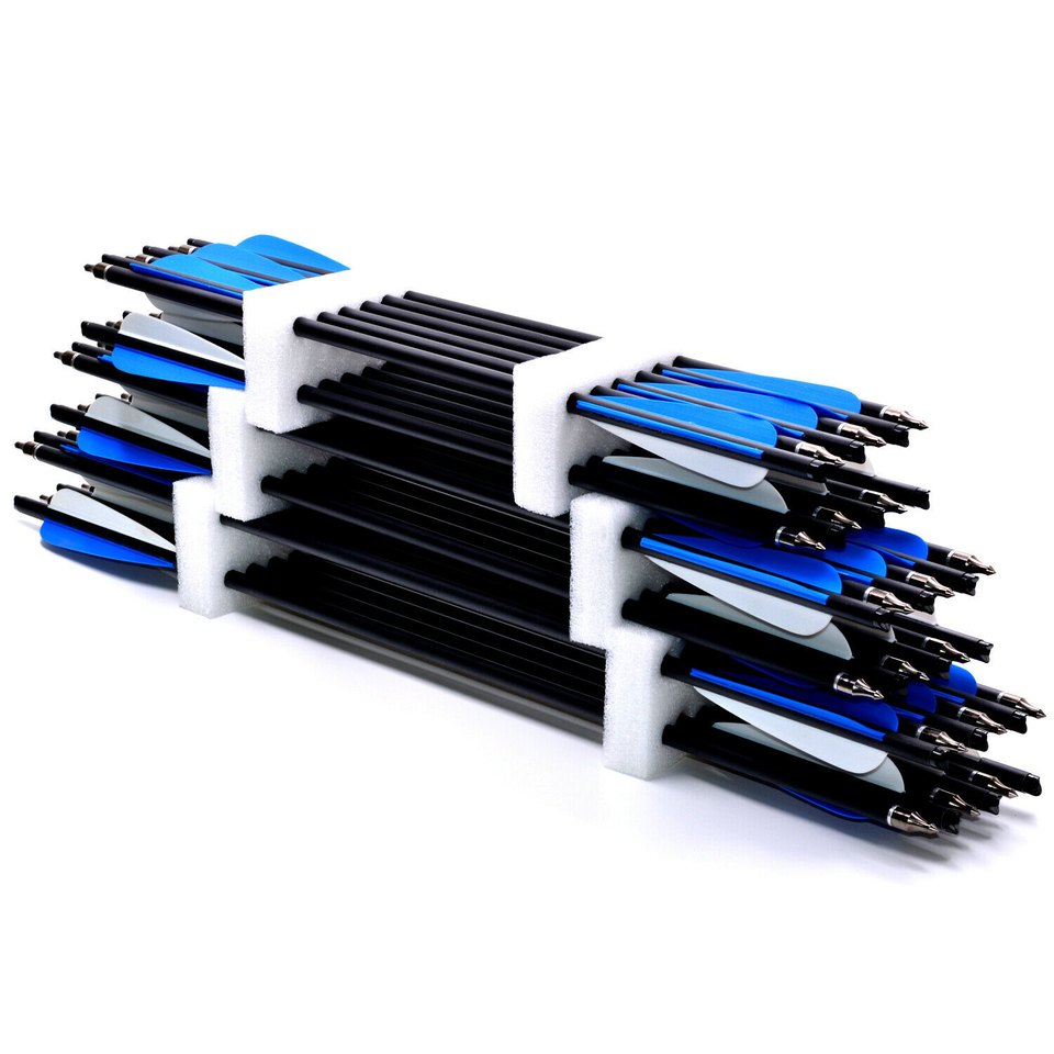 12Pcs 20"/22" Crossbow Bolts Carbon Arrows Archery Hunting Half Moon ...