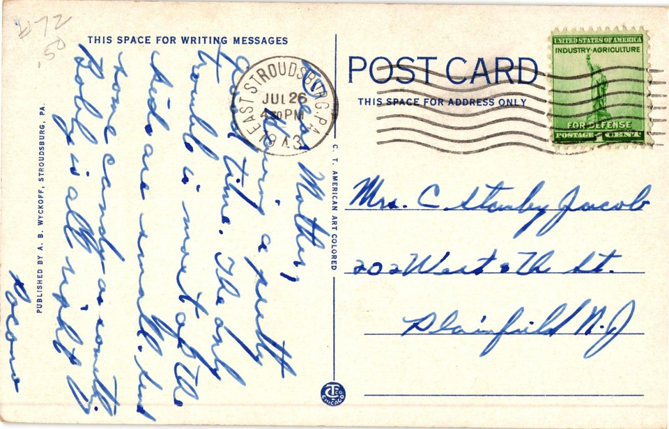 Club House Shawnee Lake Shawnee PA White Border Postcard 1930s | eBay