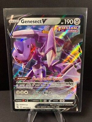 2021 Pokémon TCG Genesect V Fusion Strike 185/264 Holo Ultra Rare NM ...