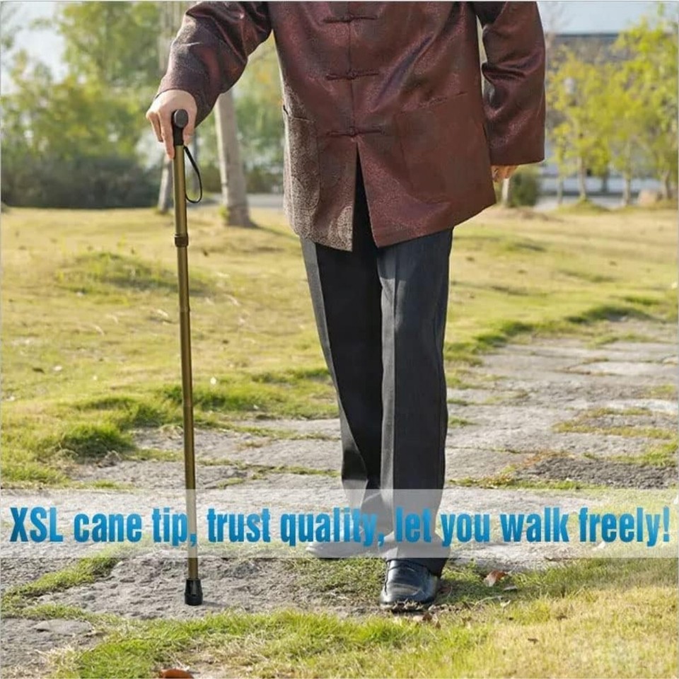 Rubber Cane Tips 1 Inch Round Crutches Black Ends Walking Stick Caps ...