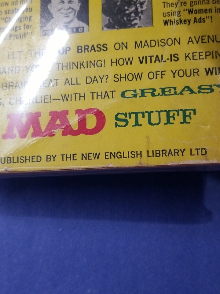 UNITED KINGDOM MAD Magazine Paperback Book: #15 GREASY MAD STUFF 1963 ...