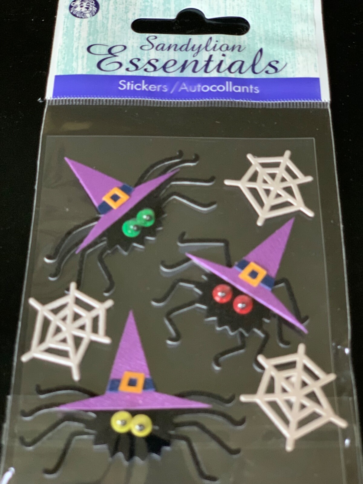 SANDYLION ESSENTIALS STICKERS HALLOWEEN SPIDERS WITCH’S HAT SPIDER WEBS ...