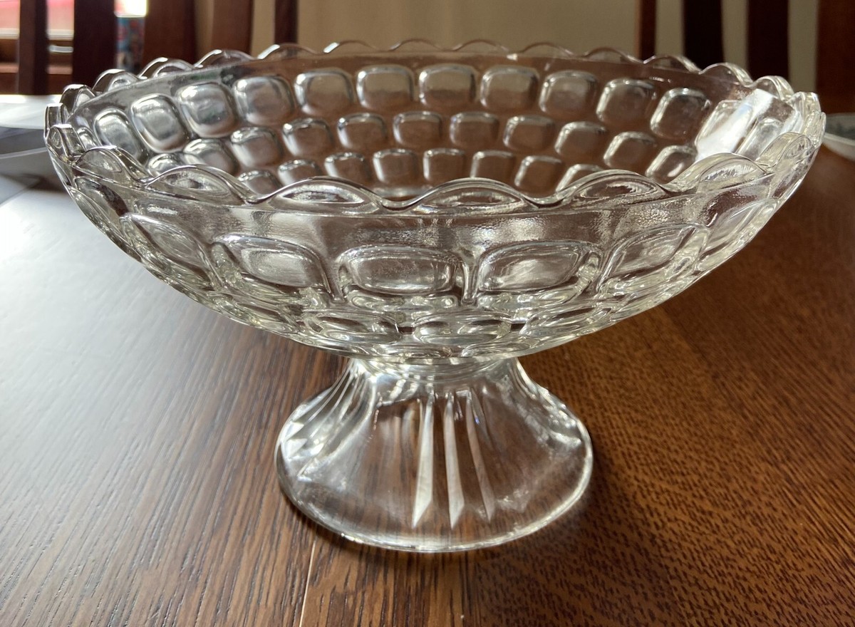 Patterns Identification Pressed Glass Punch Bowl Carnival Glass 8